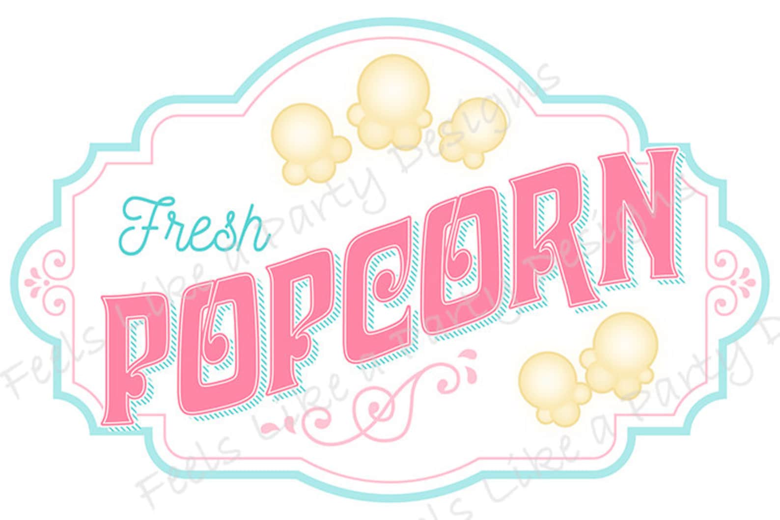 Popcorn Sign DIY Instant Download Carnival Sign Printable - Etsy Canada