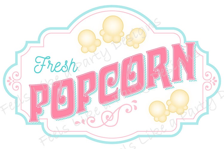 Printable Popcorn Sign