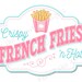 Blue and Pink French Fries Sign - DIY Instant Download, French Fries ...
