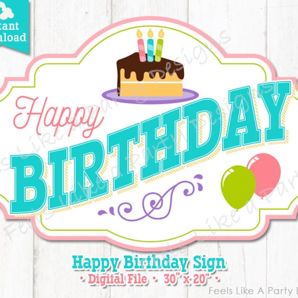 Happy Birthday Carnival Sign - Etsy
