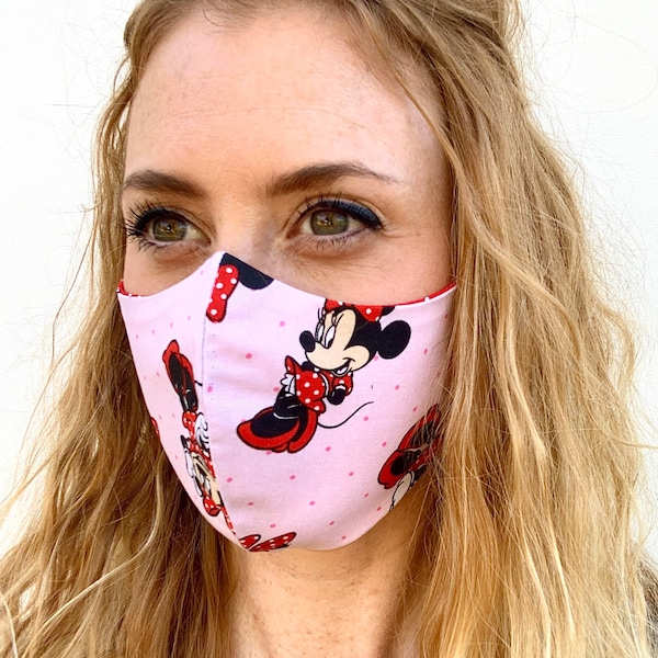 Minnie Mouse Face Mask - Etsy