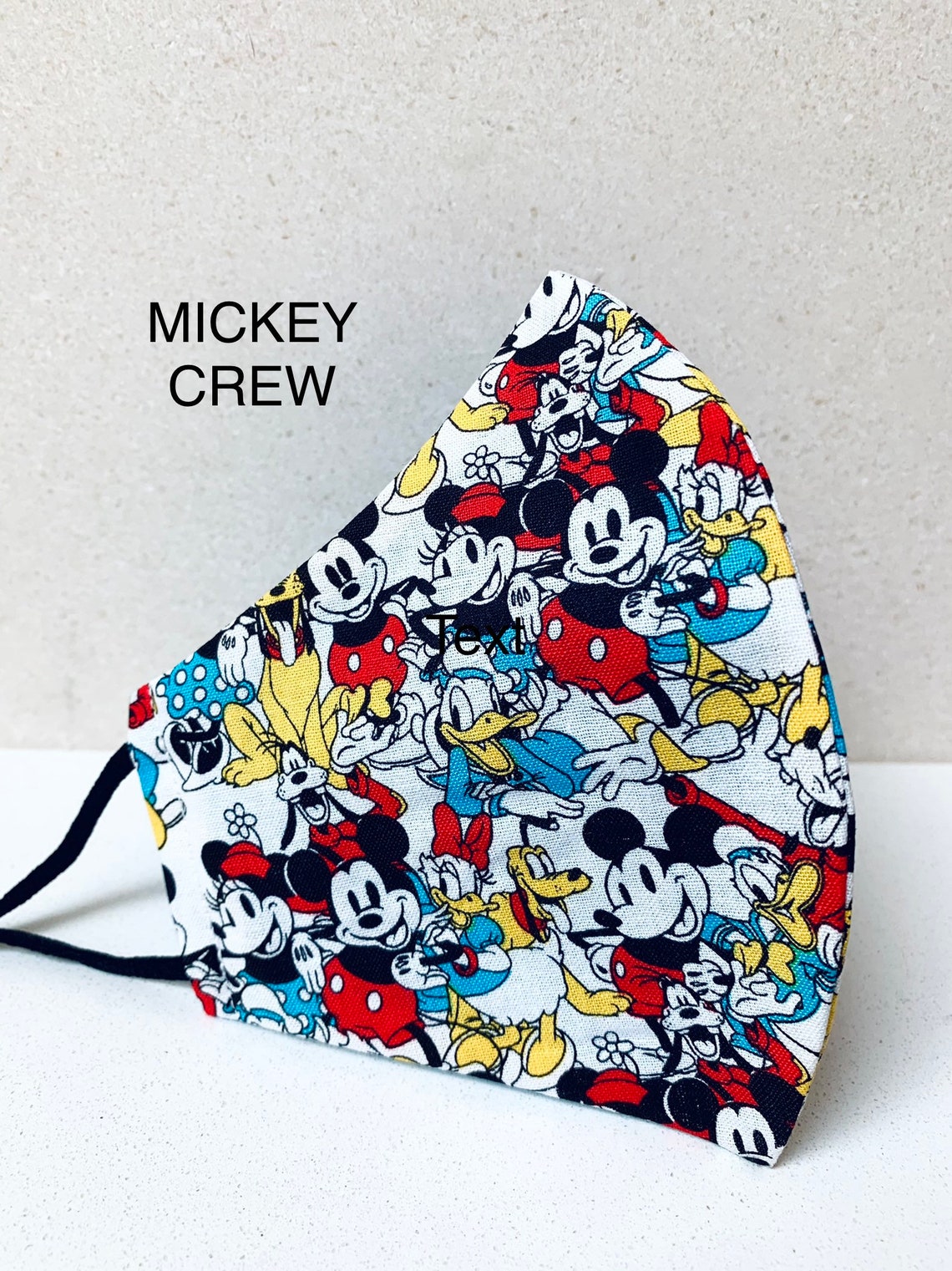 Mickey Mouse Disney contoured fitted face mask lightweight | Etsy