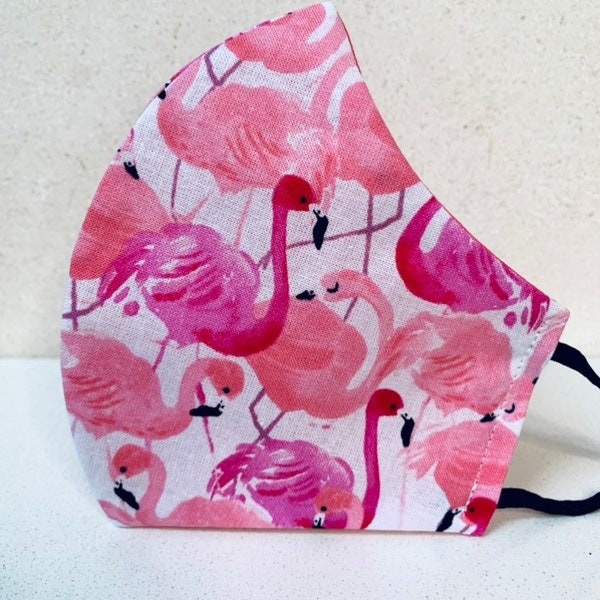 Flamingo Face Mask - Etsy