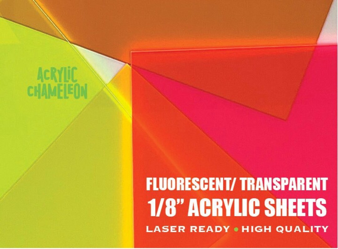 ACRYLIC 3mm Sheet | Fluorescent Transparent Acrylic | Glowforge | Xtool ...