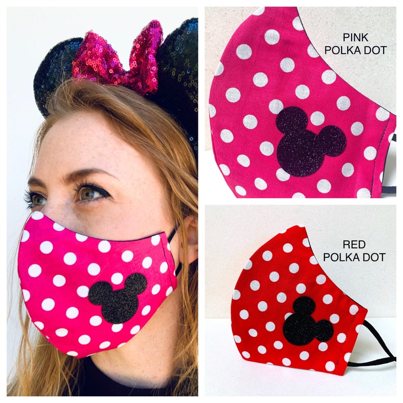 Mickey Mouse Disney Contoured Fitted Face Mask Lightweight - Etsy