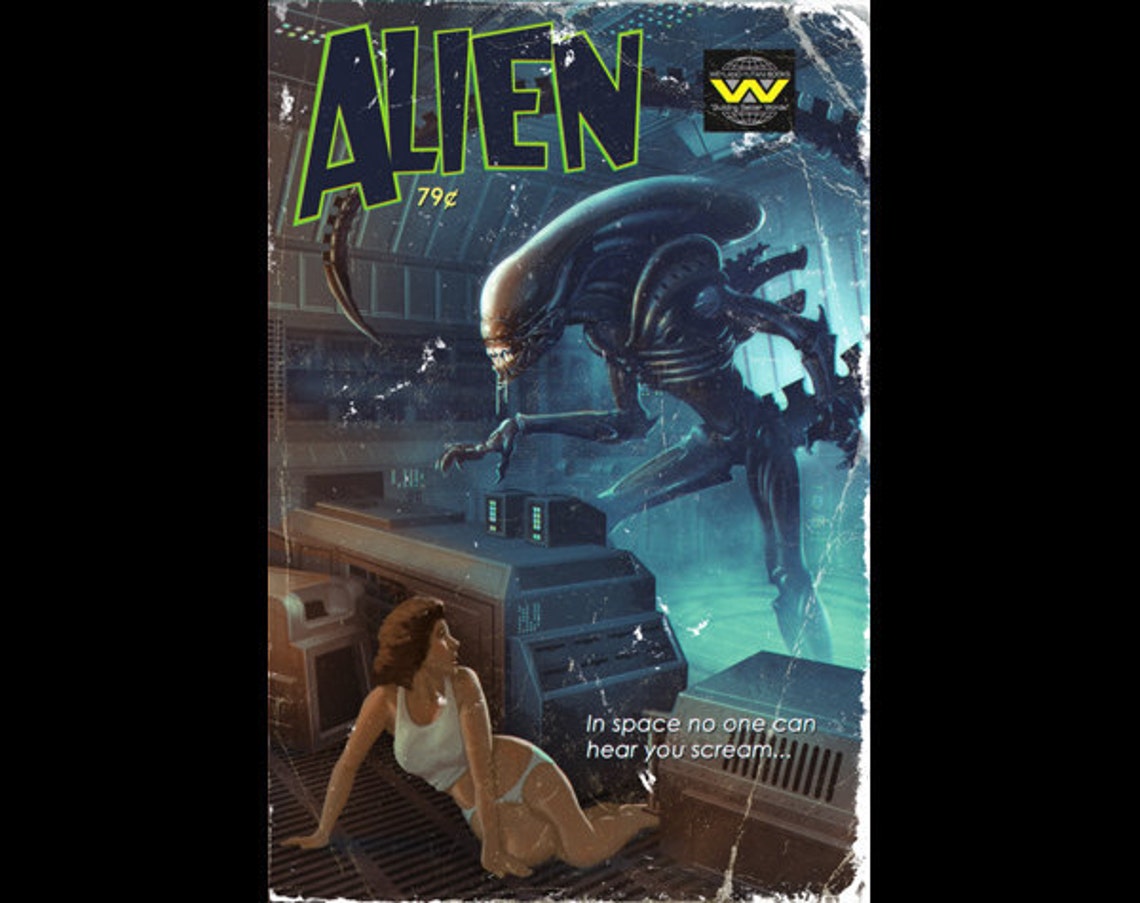 Alien Pulp Cover two Sizes - Etsy