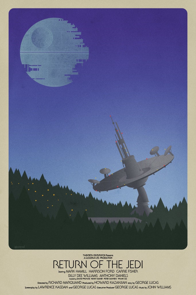 Star Wars Episode VI Return of the Jedi Print three Sizes - Etsy