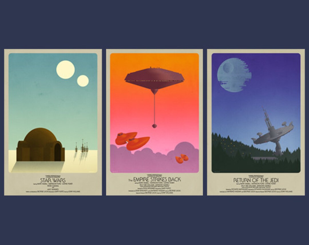 Star Wars Classic Trilogy Set 3 Posters two Sizes - Etsy