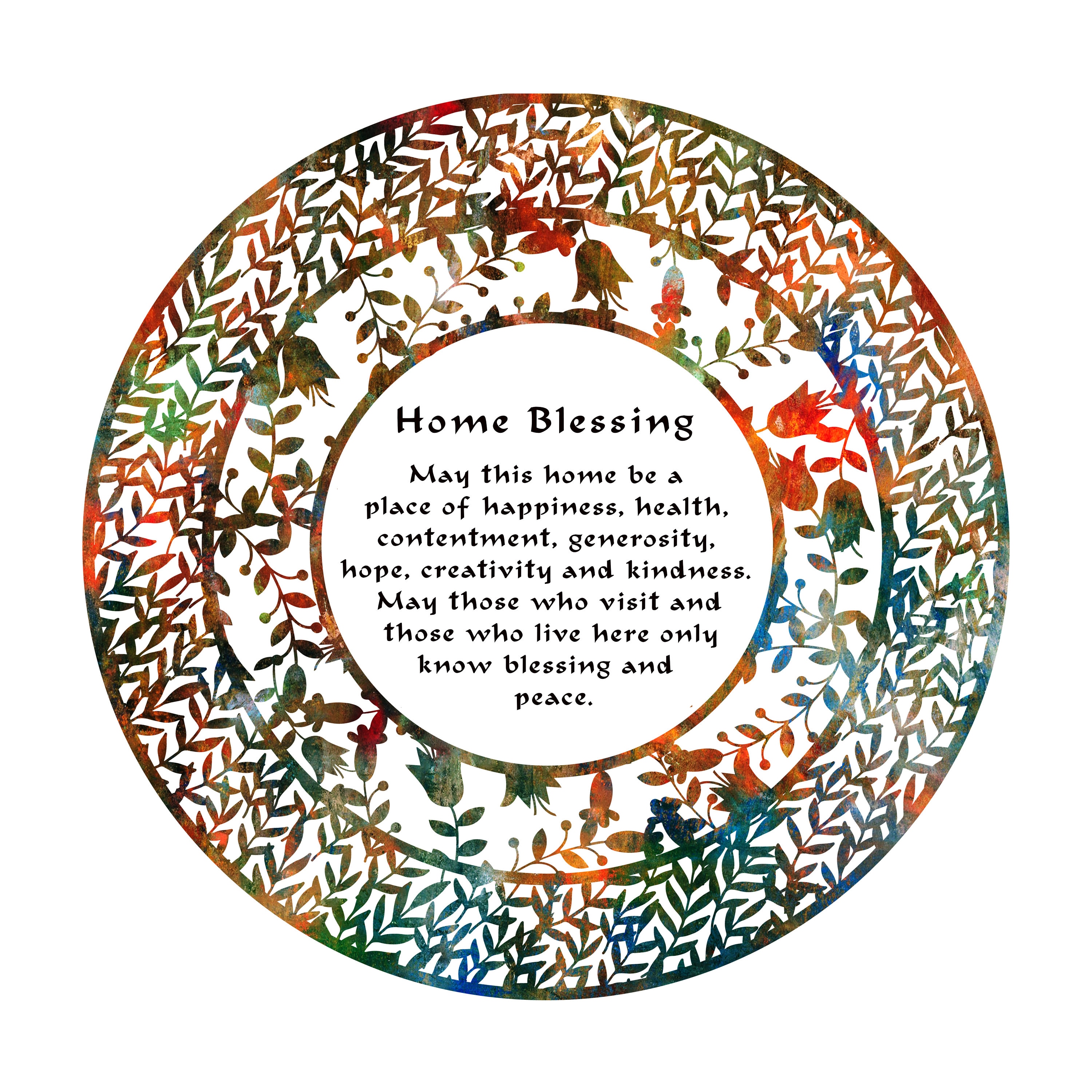 Personalized Home Blessing Art Print Gift, Papercut Art, Home Blessing ...