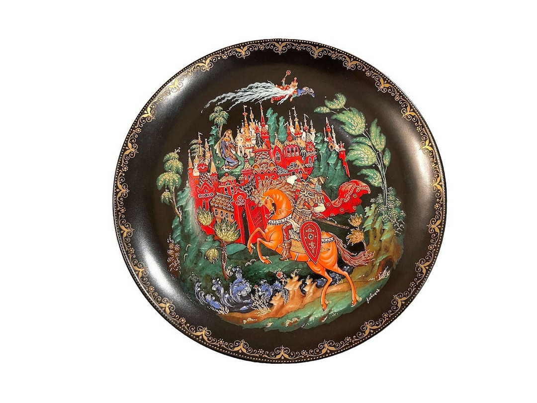 Russian Fairy Tale Collectors Plate, Russian Legends Display Plate ...