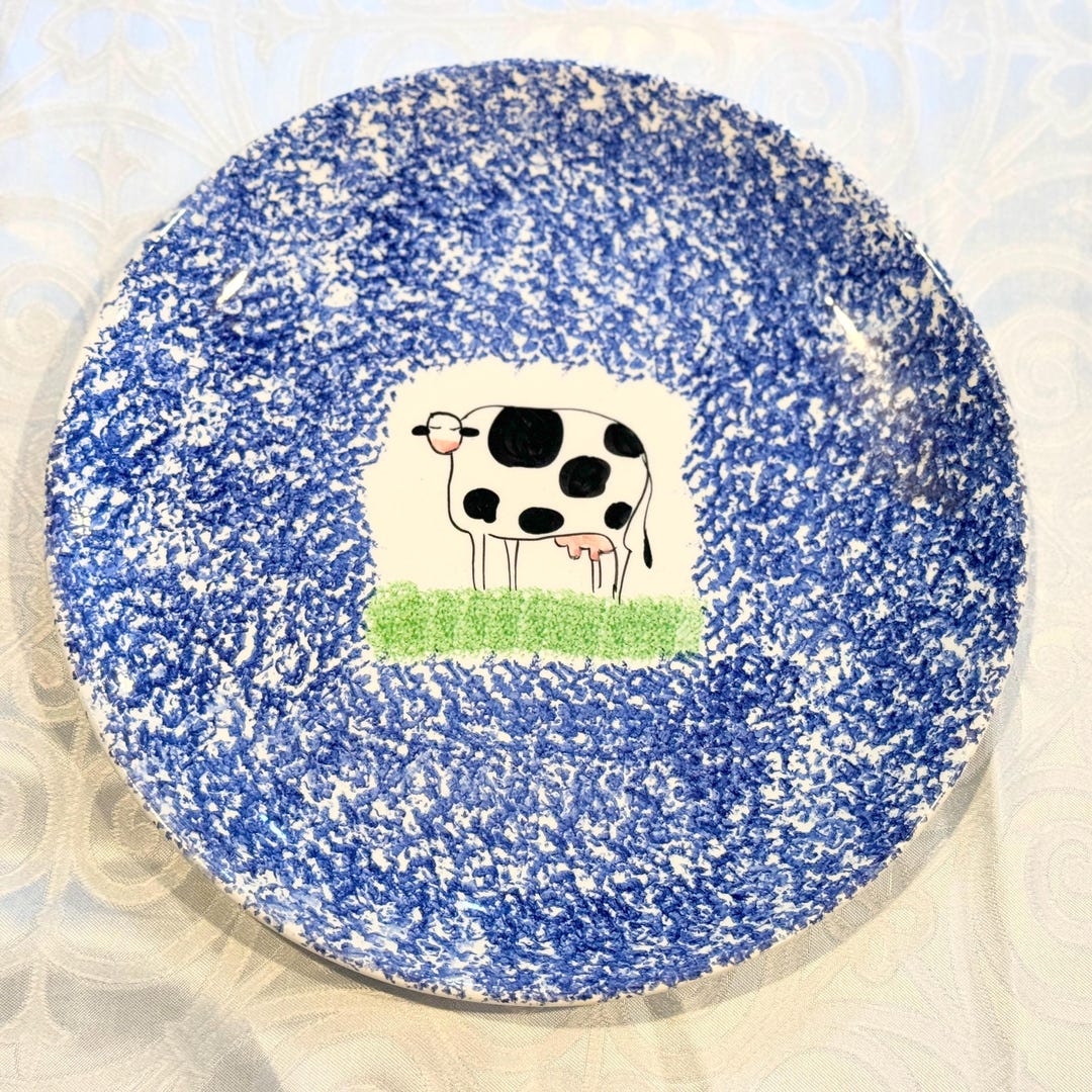 Italian Serving Plate, Molly Dallas Ceramic Plate, Serving Plate, Cow ...