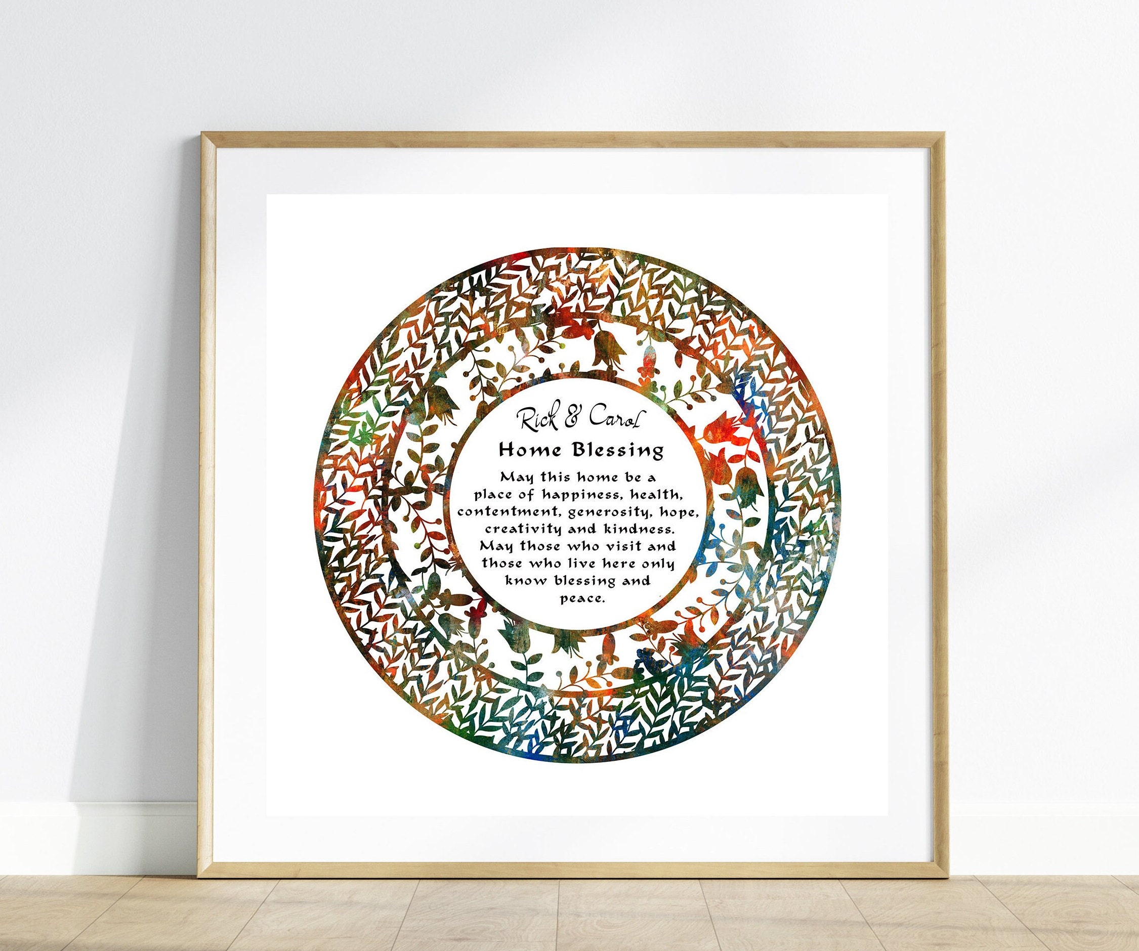 Personalized Home Blessing Art Print Gift, Papercut Art, Home Blessing ...
