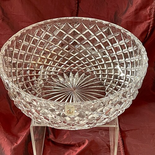 Lead Crystal Bowl Boxed Bohemian Lead Crystal Bowl Poltar - Etsy