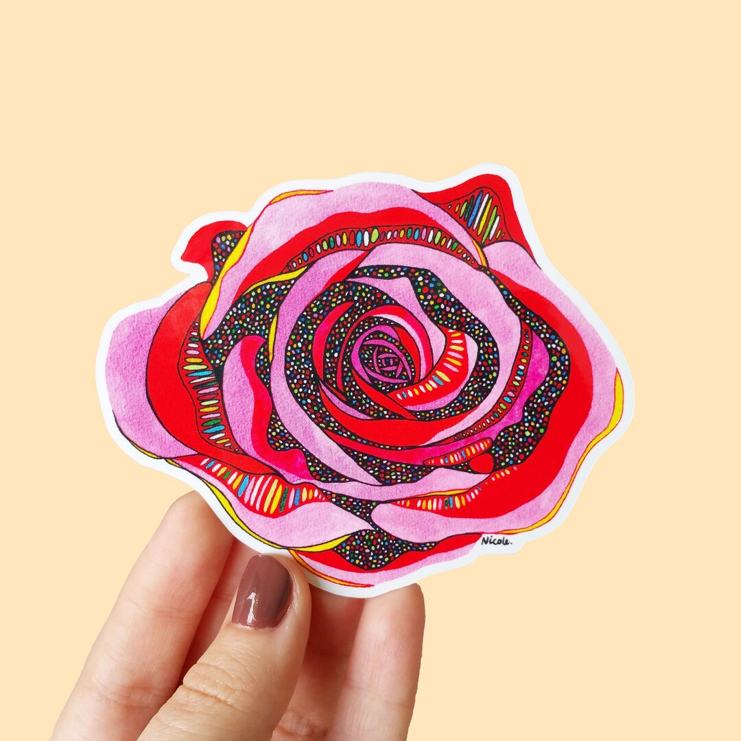 ROSE STICKER (waterproof) Flower Laptop Stickers - Etsy Australia