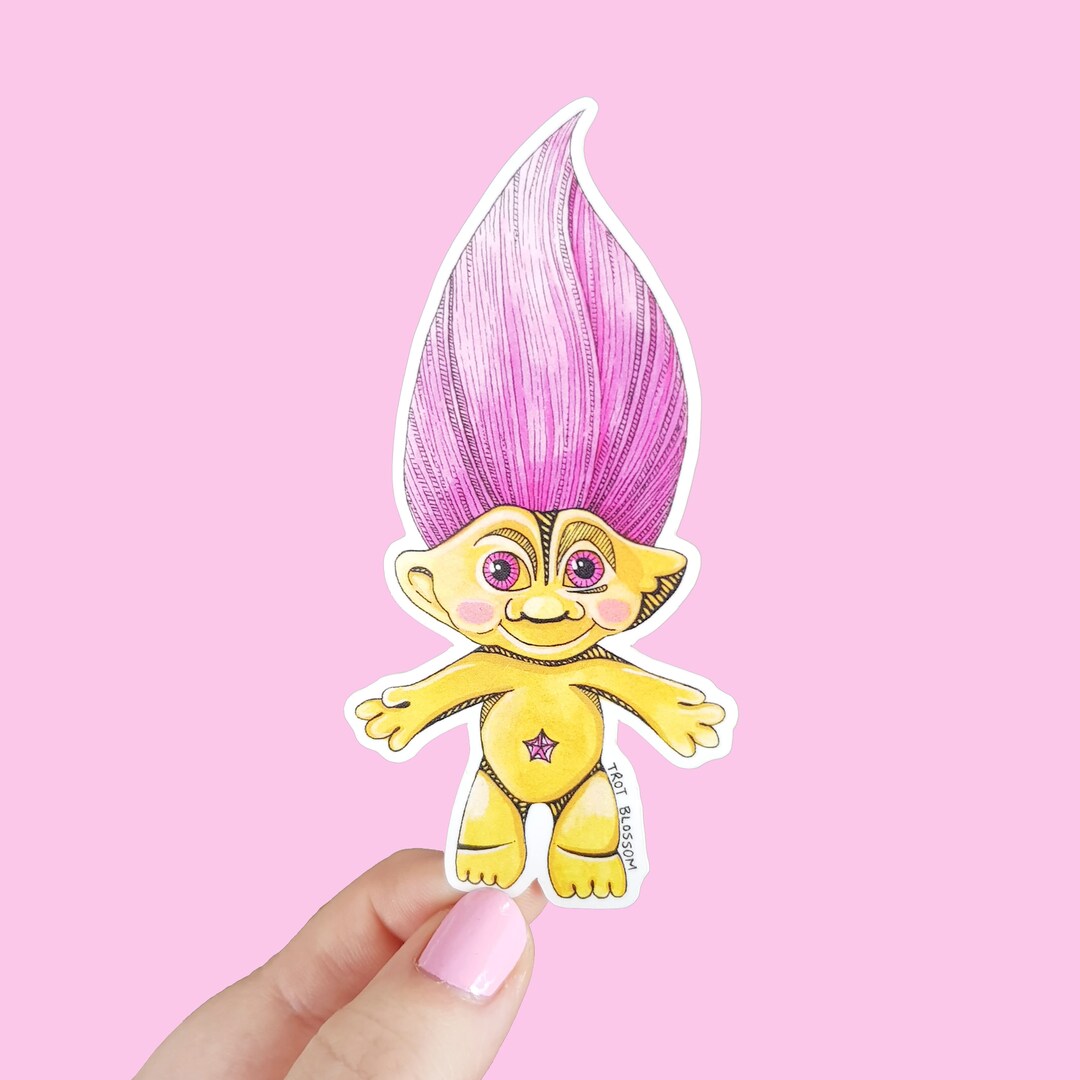 TROLL DOLL STICKER waterproof 90s Stickers Collection - Etsy