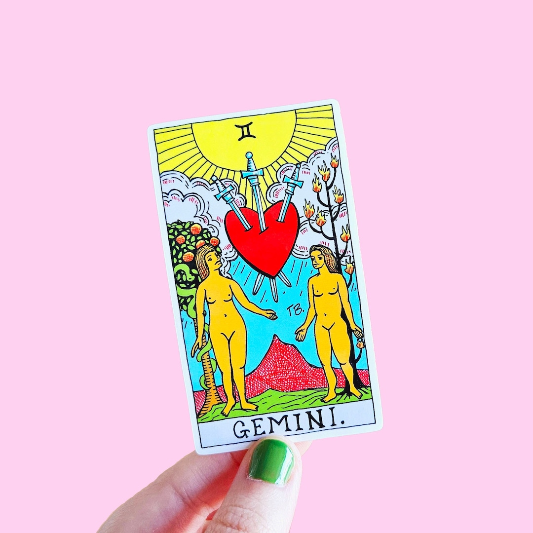 Gemini Sticker - STAR SIGN DECALS - Tarot Cards - Etsy