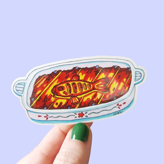 FISH PIE STICKER waterproof Decal | Etsy