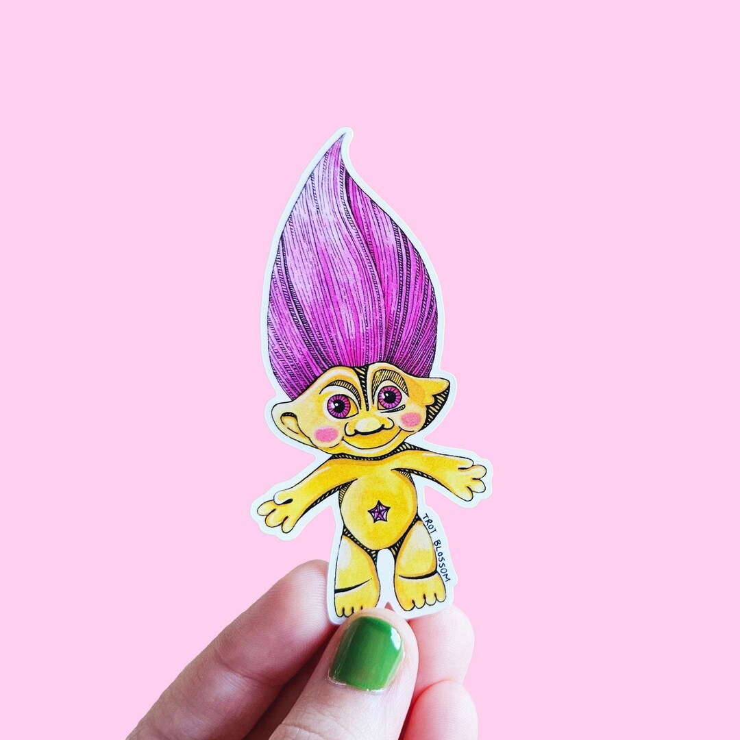 TROLL DOLL STICKER (waterproof) 90s Stickers Collection - Smaller Size ...