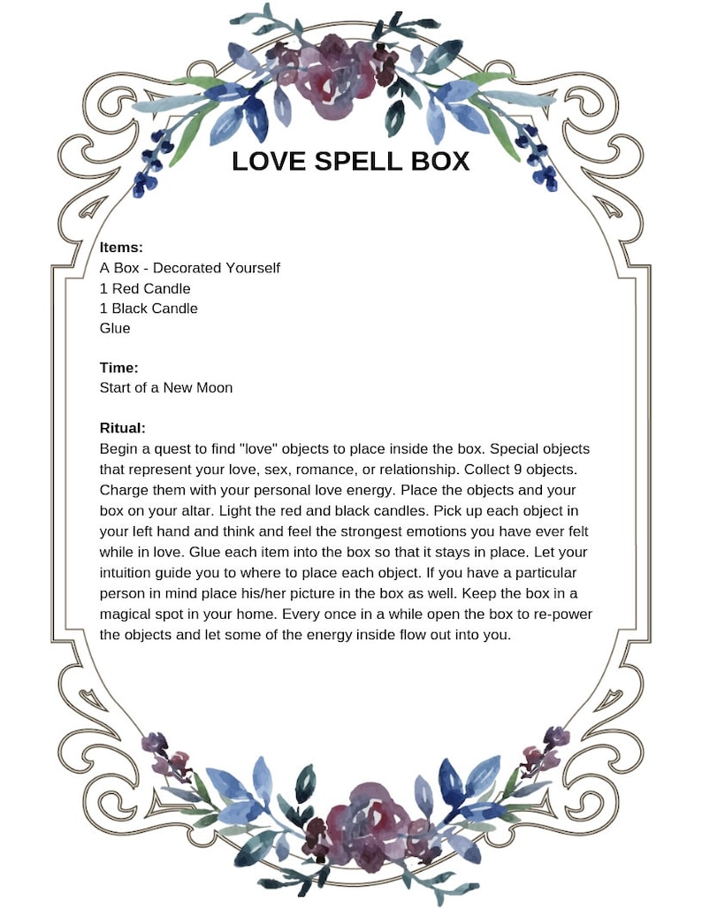 Witchcraft Magic Spell Bundle Printable PDF for Grimoire or - Etsy ...