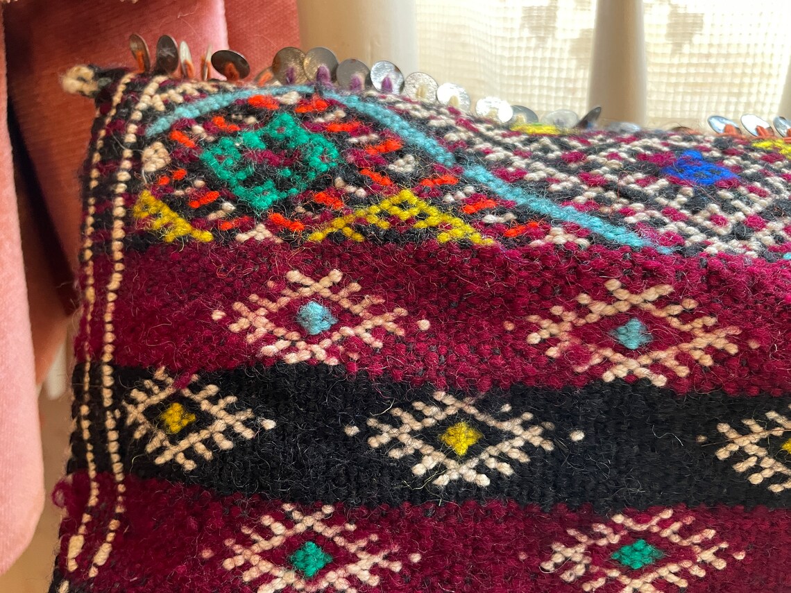 Vintage Bedouin Berber Moroccan Nomad Rectangular Pillow Pillows Bed ...