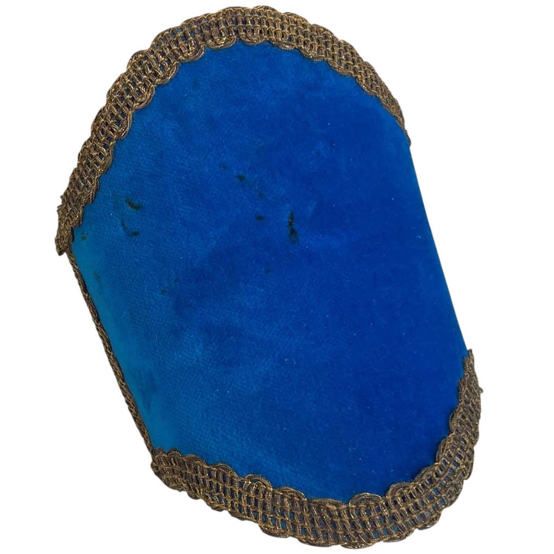 Vintage French Lampshade Shield Blue Small Wall Mounted Lights Bedside ...