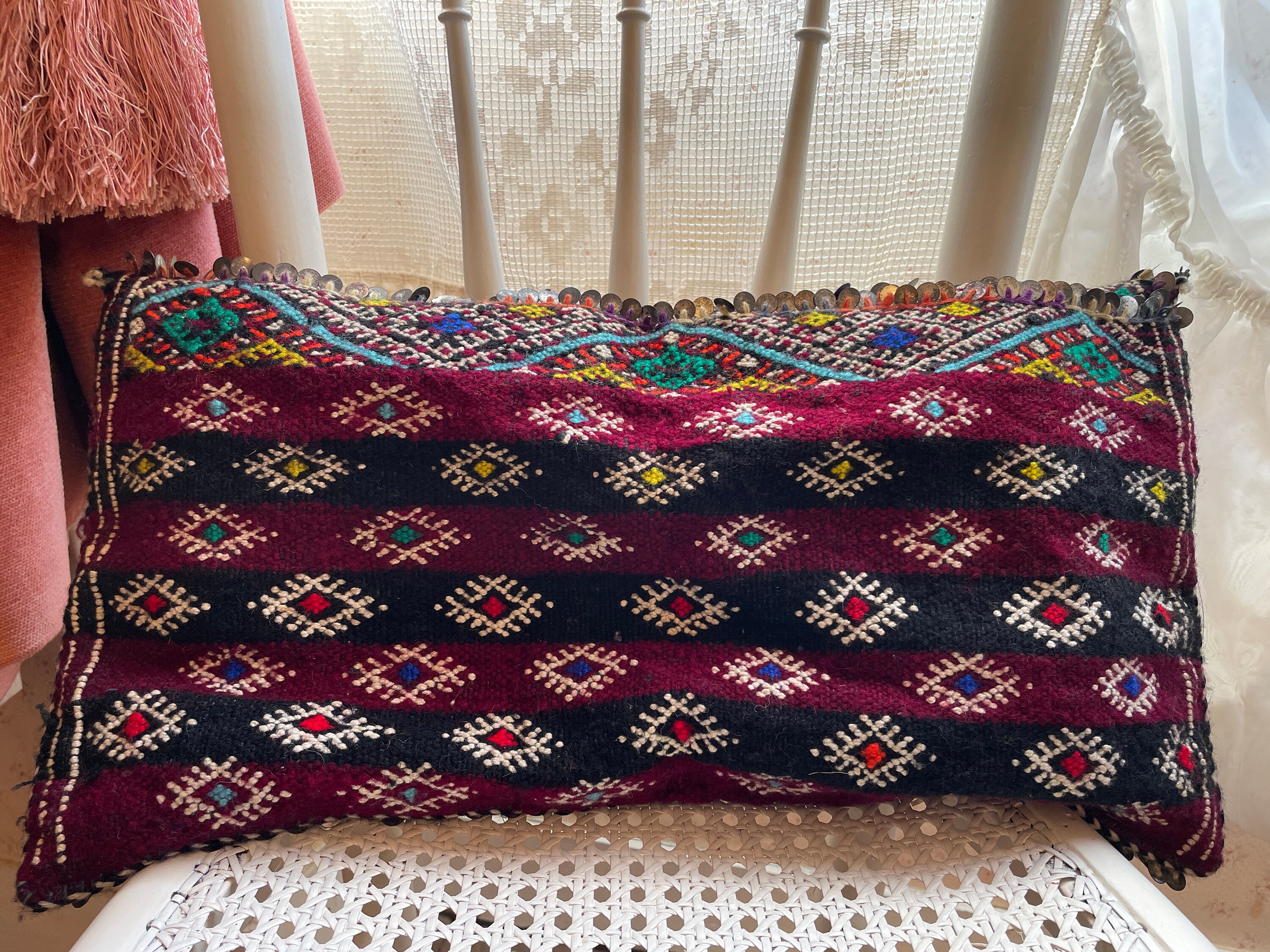 Vintage Bedouin Berber Moroccan Nomad Rectangular Pillow Pillows Bed ...