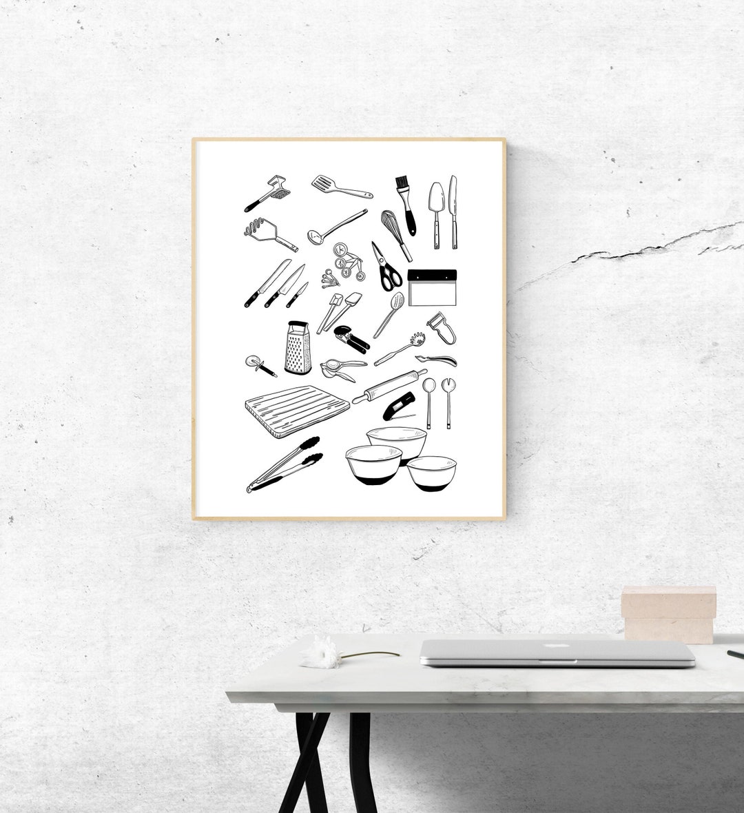 Kitchen Essentials Illustration 13x19 in Digital Download Print - Etsy