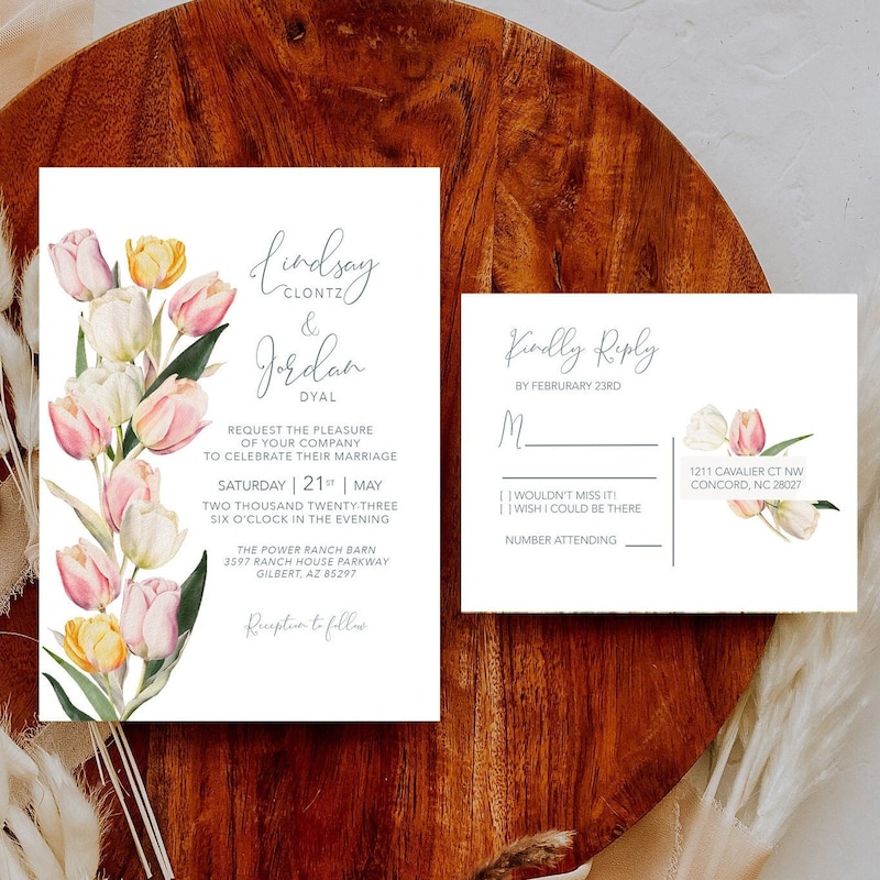 Tulip Invitation - Etsy