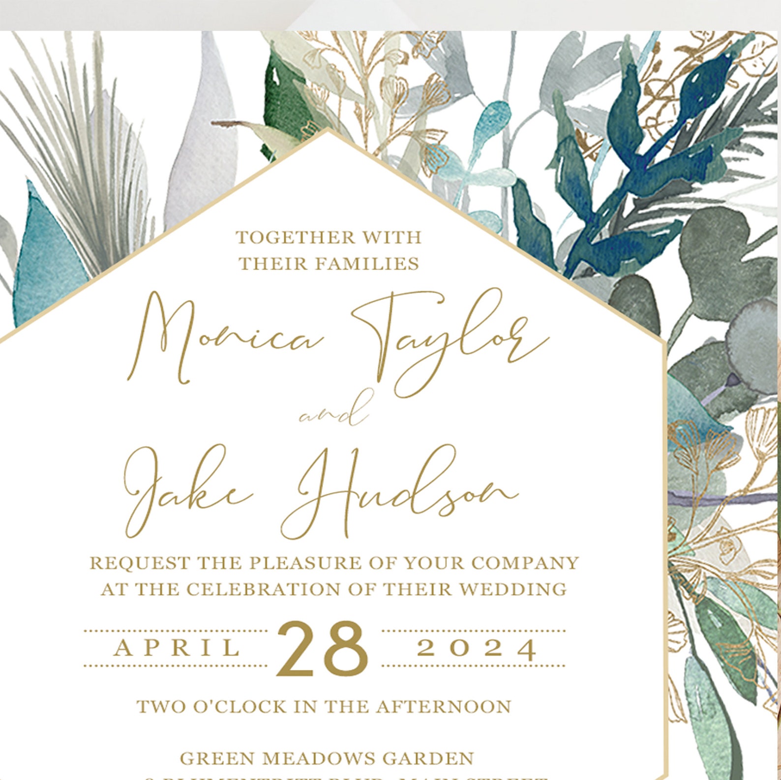 Boho Wedding Invitation Printed Set Bohemian Wedding Invite | Etsy