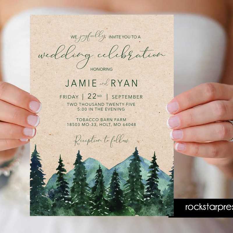 Forest Wedding Invitation - Etsy