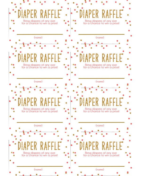 Diaper Raffle Tickets Digital File IMMEDIATE DOWNLOAD _1121 - Etsy