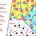 80s & 90s Digital Paper, Memphis Neon Digital Paper, Retro Seamless ...