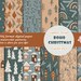 Boho Christmas Digital Paper, Winter Seamless Pattern File, Neutral ...