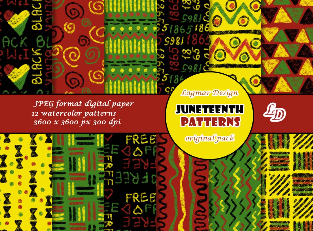 Juneteenth Digital Paper, African Seamless Pattern Files, Kwanzaa Kente ...
