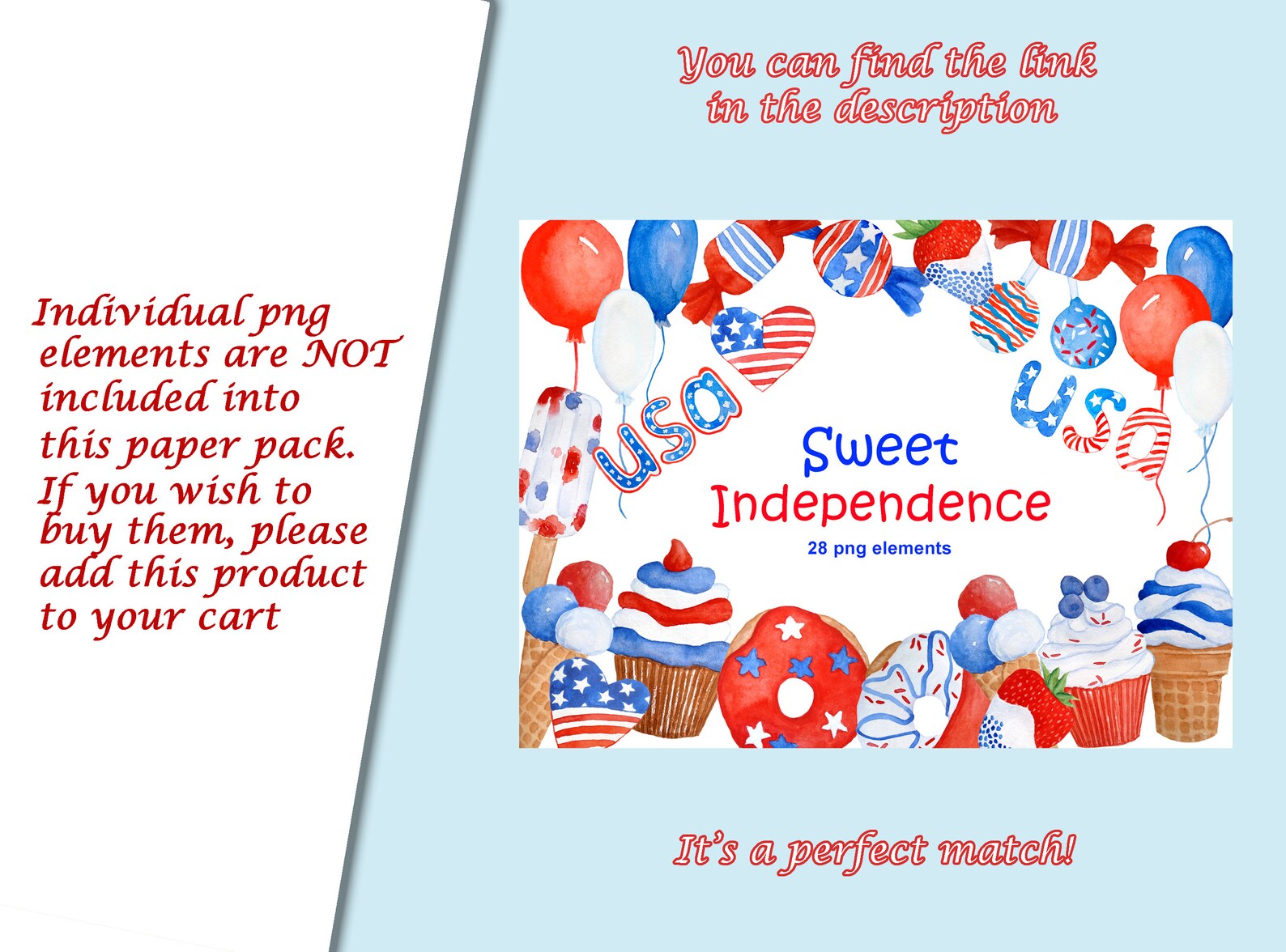 4th of July Digital Paper / Patriotic Independence Day - Etsy