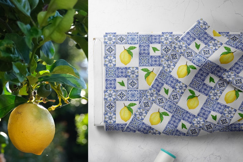 Lemon Digital Paper Summer Seamless Pattern File Citrus - Etsy