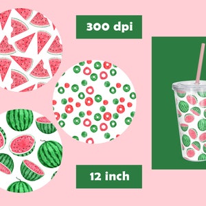 Watermelon Digital Paper, Watercolor Seamless Pattern File, Happy ...