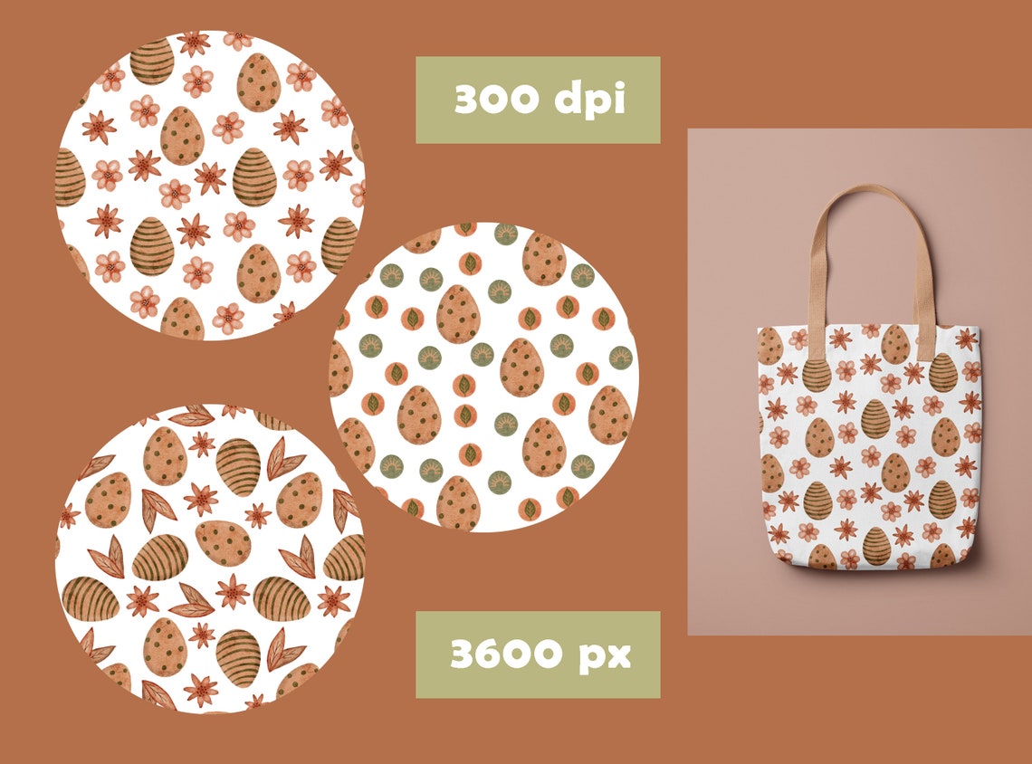 Boho Easter Digital Paper Beige Seamless Pattern File Easter - Etsy