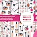 Makeup Digital Paper, Lipstick Seamless Pattern Files, Cosmetics Vanity ...