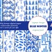 Blue Woodland Digital Paper, Christmas Seamless Pattern Files, Winter ...