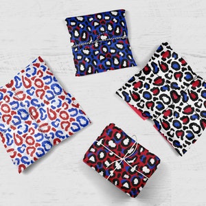 Patriotic Leopard Seamless Pattern File, 4th of July Cheetah Digital ...