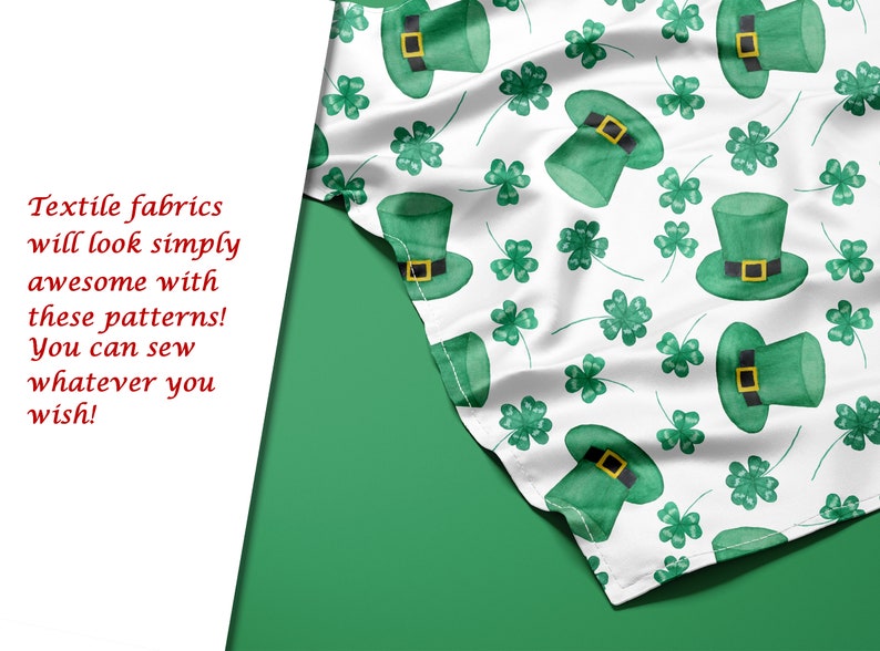 St Patricks Digital Paper, Shamrock Digital Paper, Leprechaun Gnome, St ...