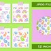 Easter Bunnies Digital Paper, Rainbow Seamless Pattern File, Easter ...