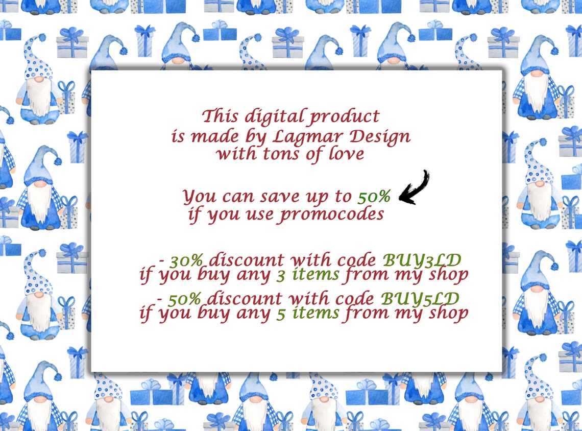 Christmas Gnomes Clipart, Nordic Scandinavian Clip Art, New Year ...