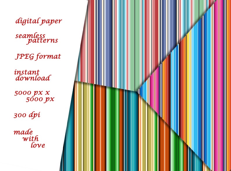 Serape Digital Paper Mexican Summer Seamless Pattern Files - Etsy