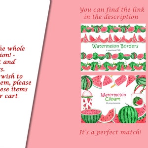 Watermelon Digital Paper, Watercolor Seamless Pattern File, Happy ...