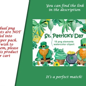St Patricks Digital Paper, Shamrock Digital Paper, Leprechaun Gnome, St ...
