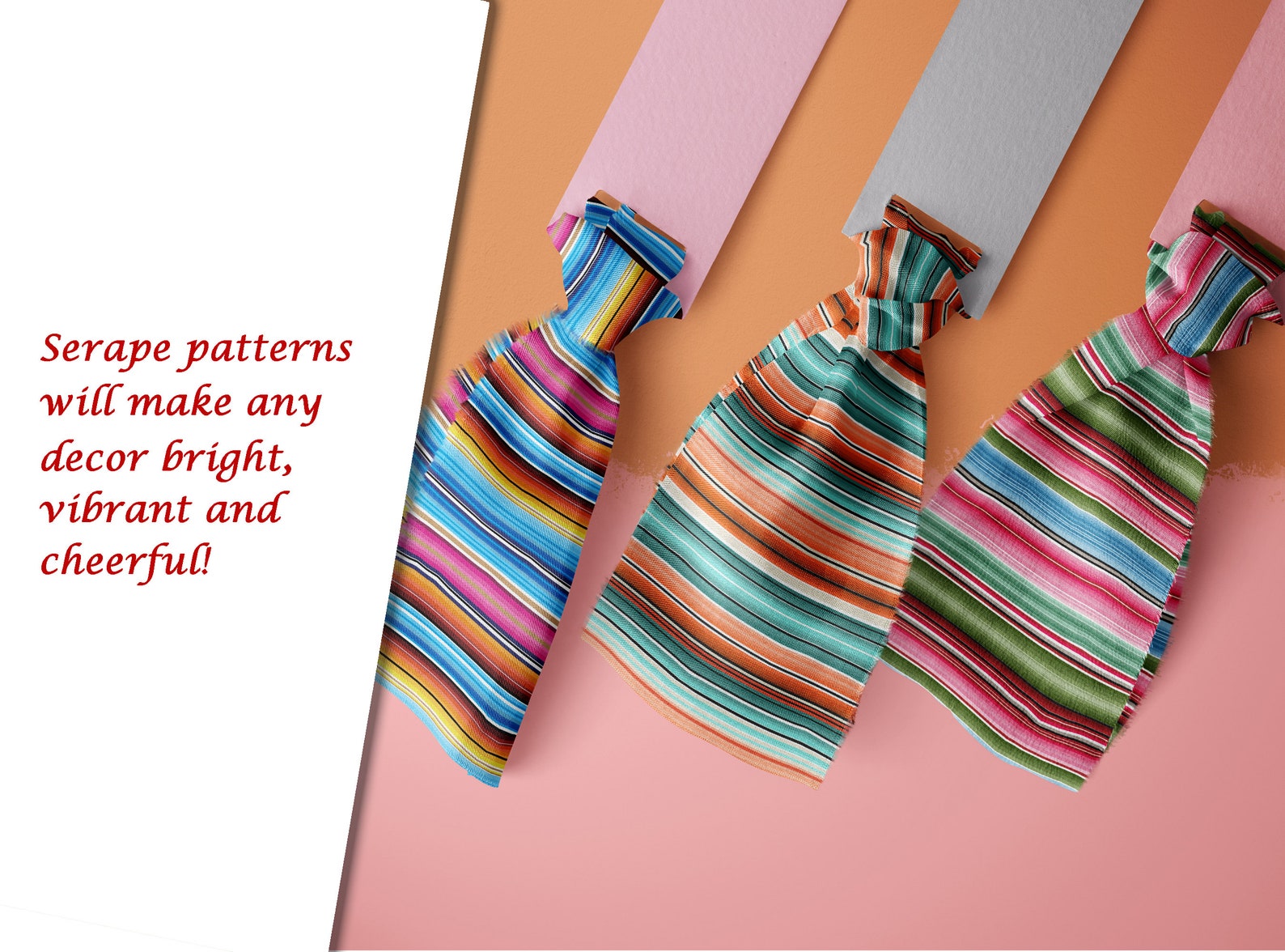 Serape Digital Paper, Mexican Summer Seamless Pattern Files, Download ...