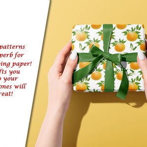 Summer Citrus Digital Paper Pack / Orange Tangerine Seamless Pattern ...