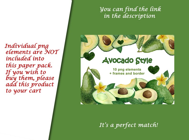 Avocado Digital Paper Summer Digital Paper Fruit Seamless - Etsy